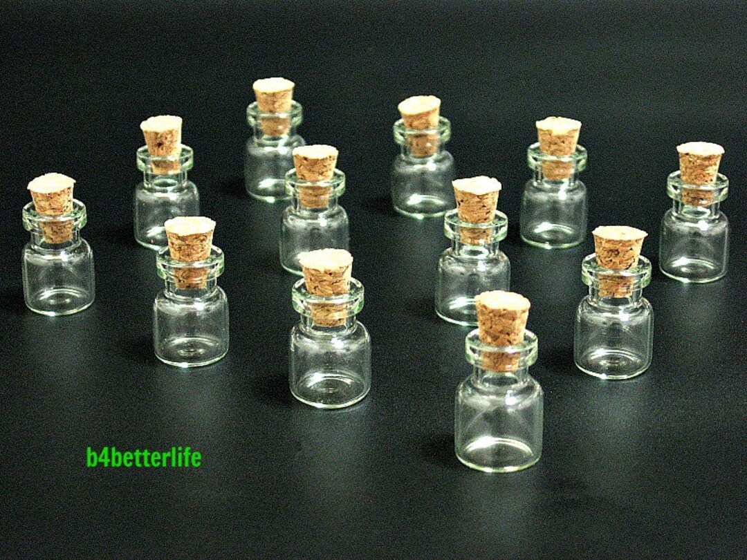 24pcs Mini Clear Glass Bottles Vials With Corks. H18W7. (#A3). - Etsy
