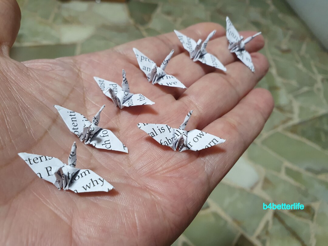 100 grues en origami de 3,3 cm (1,30 po.) pliées à la main à partir de ...