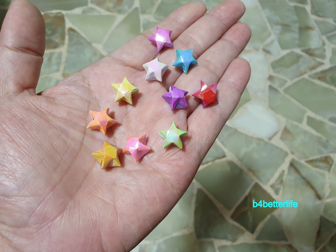 500pcs Assorted Colors Mini Size Origami Lucky Stars Hand-folded From ...