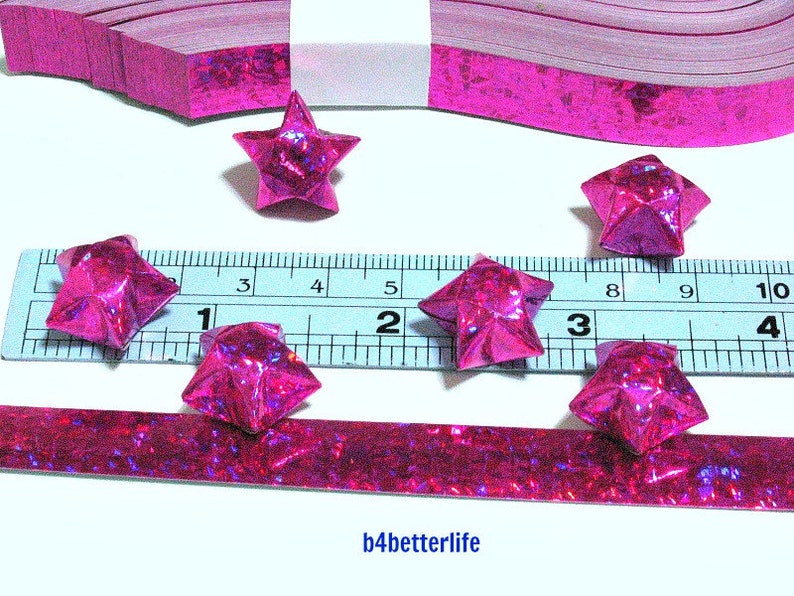 400 Strips Pink Color DIY Origami Lucky Stars Medium Size Paper Folding ...