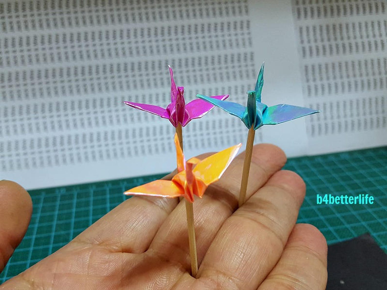 Lot of 20pcs 1.5 Origami Crane Cake Topper Cocktail - Etsy