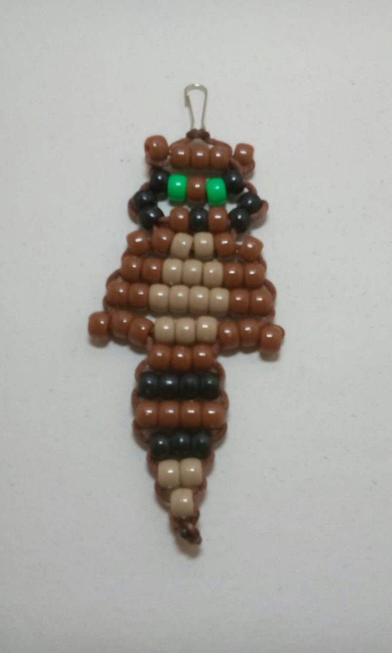 Raccoon Bead Pet Keychain | Etsy