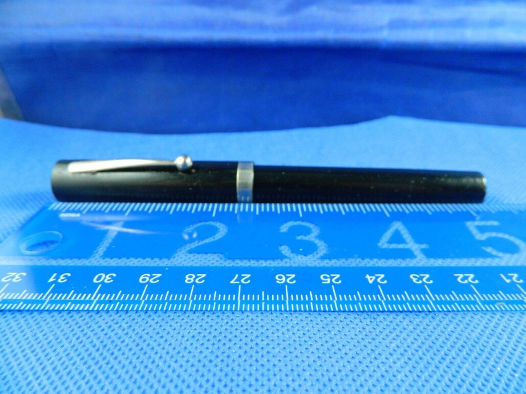 Sheaffer Flat-top Ball Point Pen - Black - Stainless Steel Trim - Etsy