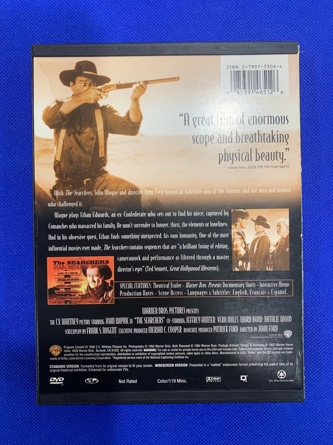 DVD the Searchers John Wayne & Director John Ford Good Working ...