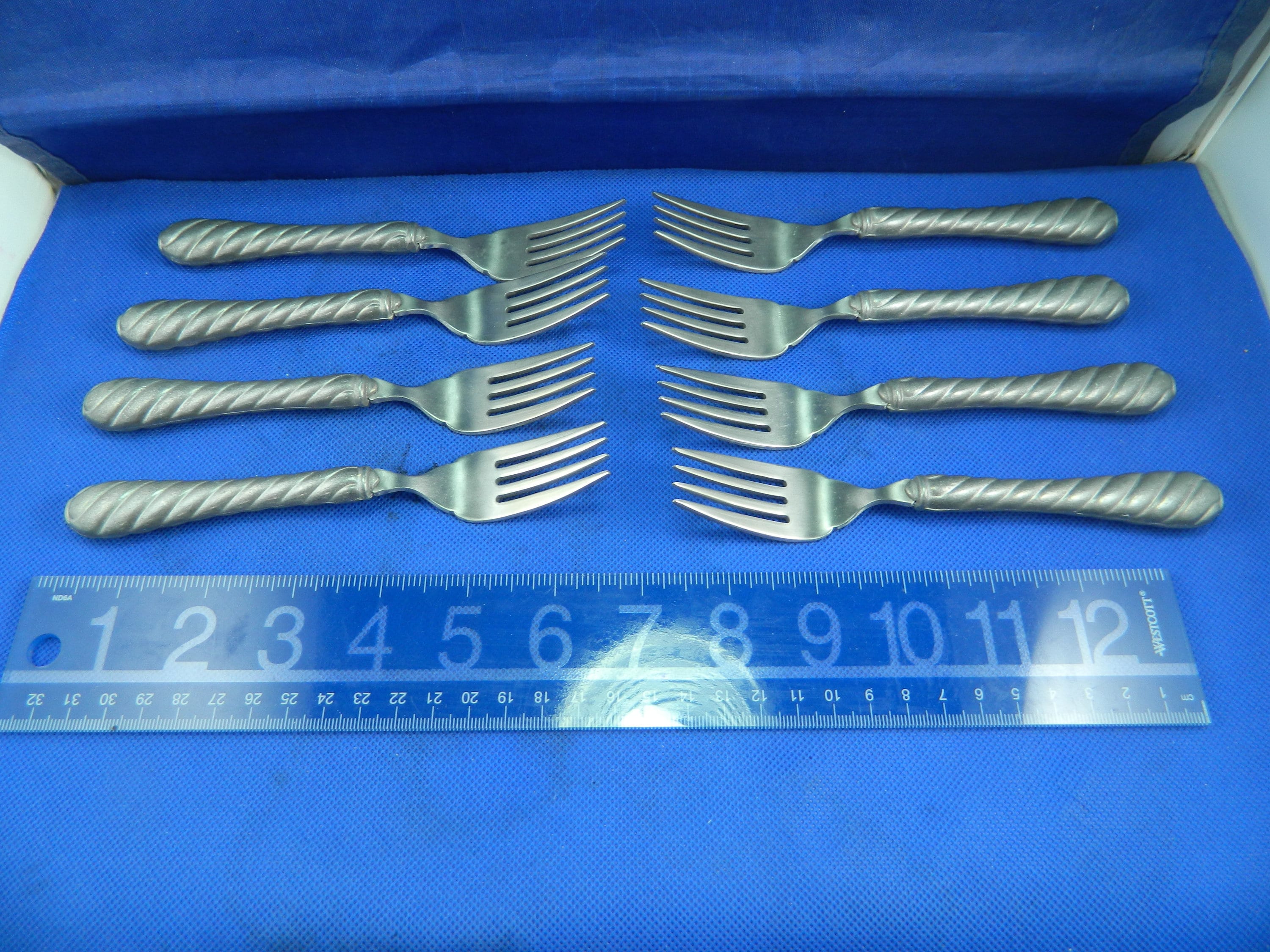 8 Vintage Forks Fancy Handles and an Interesting Hallmark | Etsy