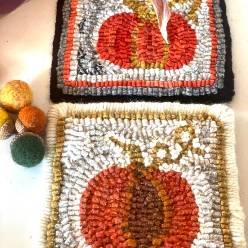 Hooked Mug Rug - Etsy