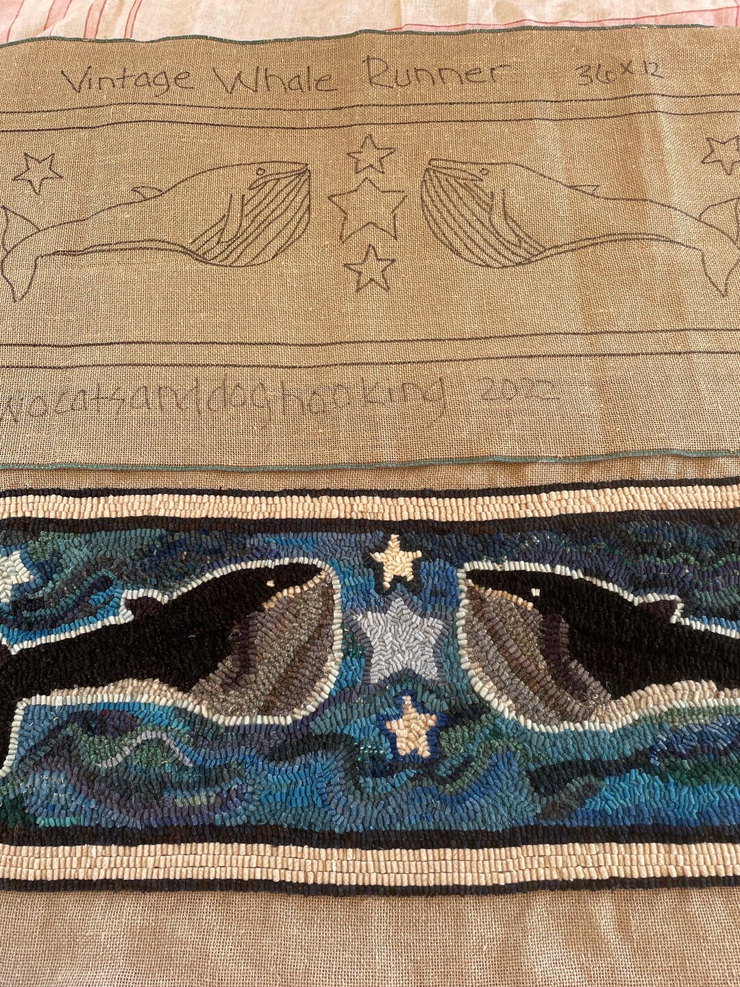 Rug Hooking Pattern, Antique Style Whale Runner, 36 X 12 Inches - Etsy