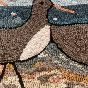 Hooked Rug Pattern on Linen, Shore Birds, 32 X 18 Inches - Etsy