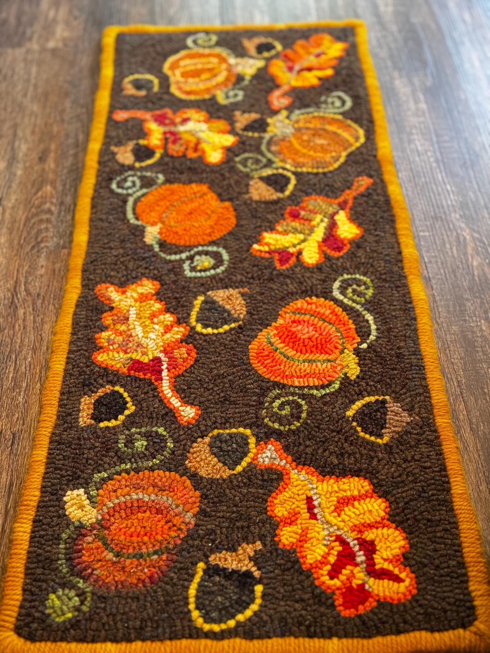 Fall Wool Hand Hooked Rug - Etsy