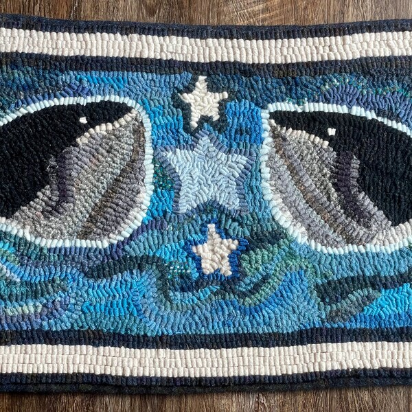 Primitive Hooked Rug - Etsy