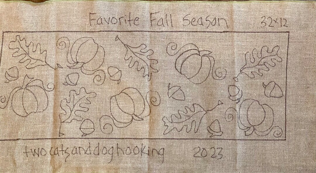 Rug Hooking Pattern, Favorite Fall Table Runner, 32 X 12 - Etsy