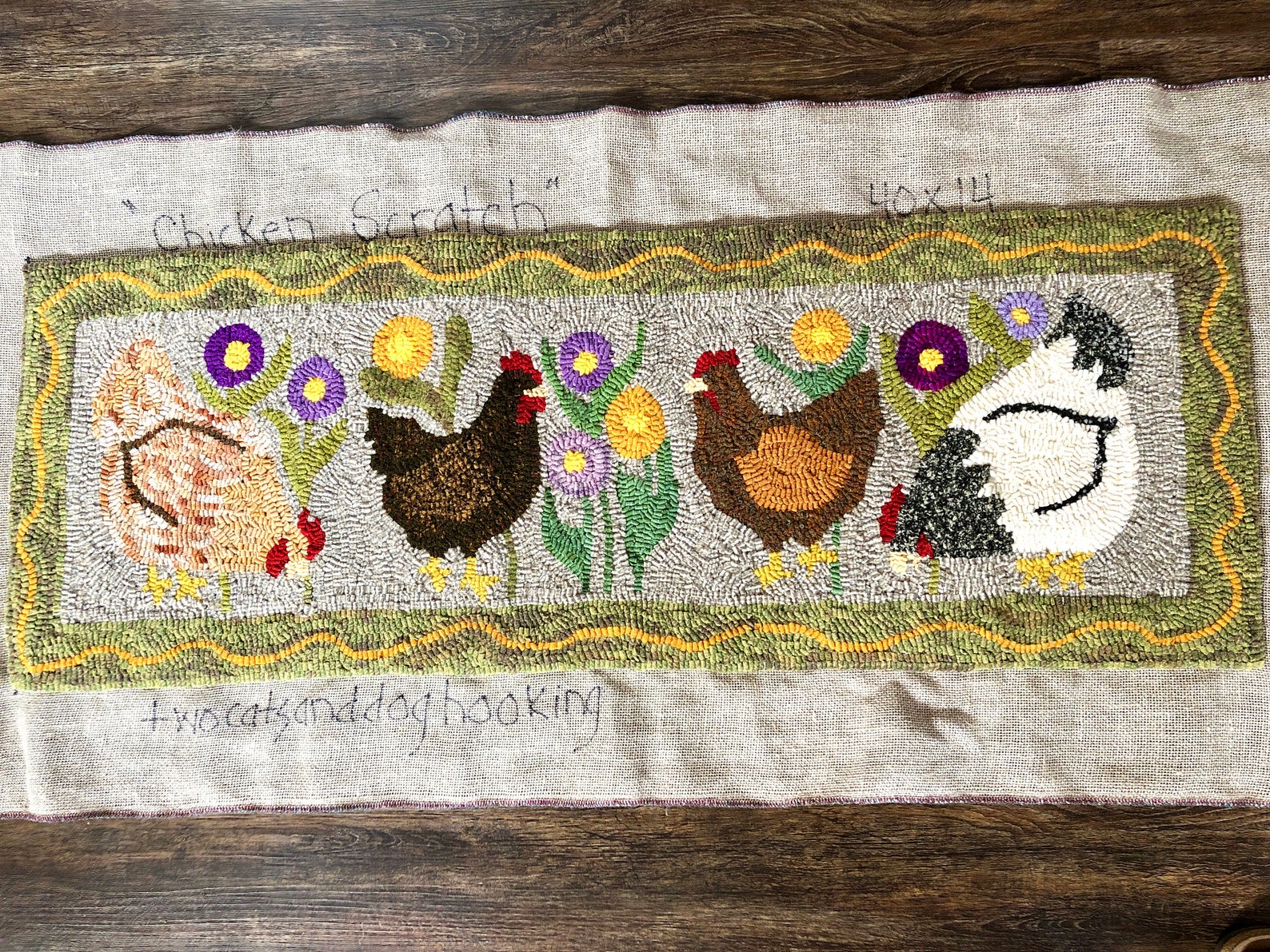 Rug Hooking Pattern chicken Scratch - Etsy