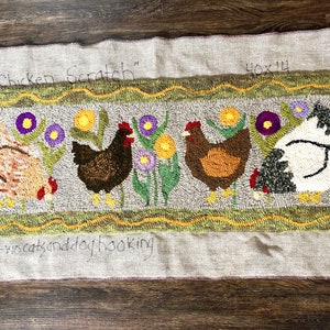 Rug Hooking Pattern - "chicken Scratch" - Etsy