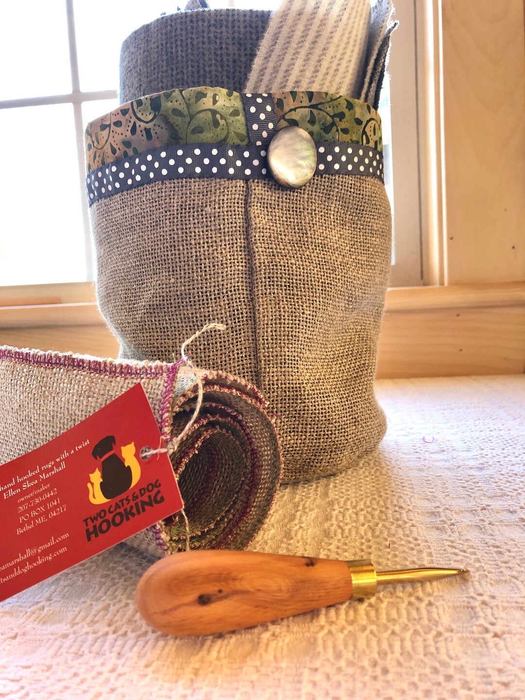 Gray Wool Stash Builder Linen keeper Sack - Etsy