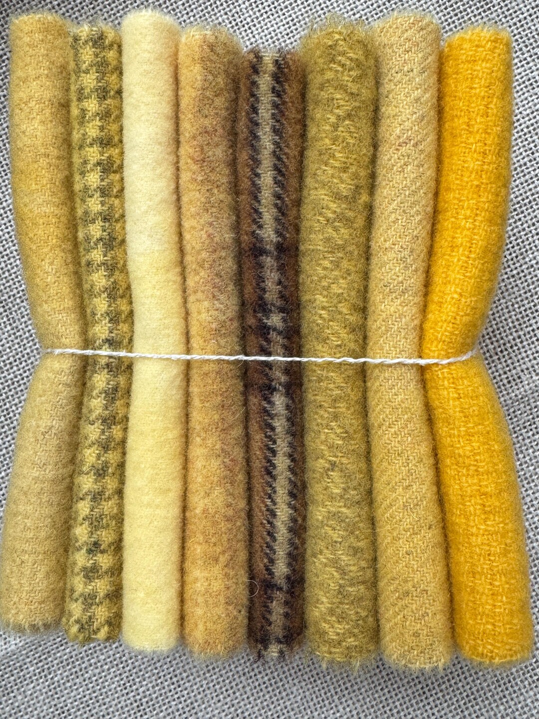 Hand Dyed Yellow Wool Fabric, 8 Fat Sixteenths, Sunflower Summer, Rug ...