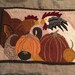 Hooked Rug Pattern autumn Farmyard on Primitive Linen 30 X 16 - Etsy