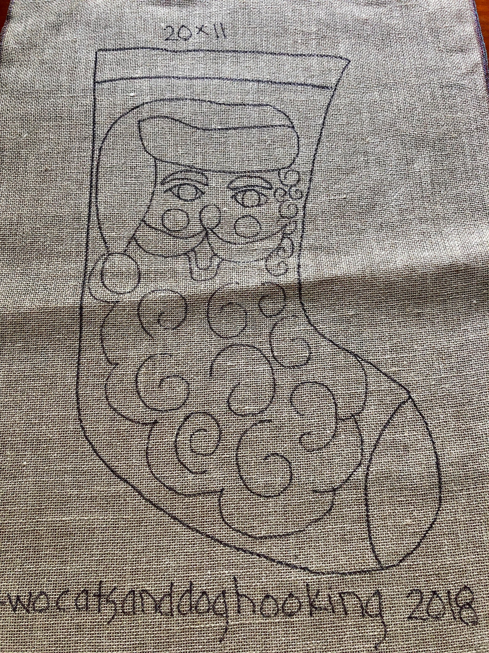 Santa Christmas Stocking Rug Hooking Pattern - Etsy