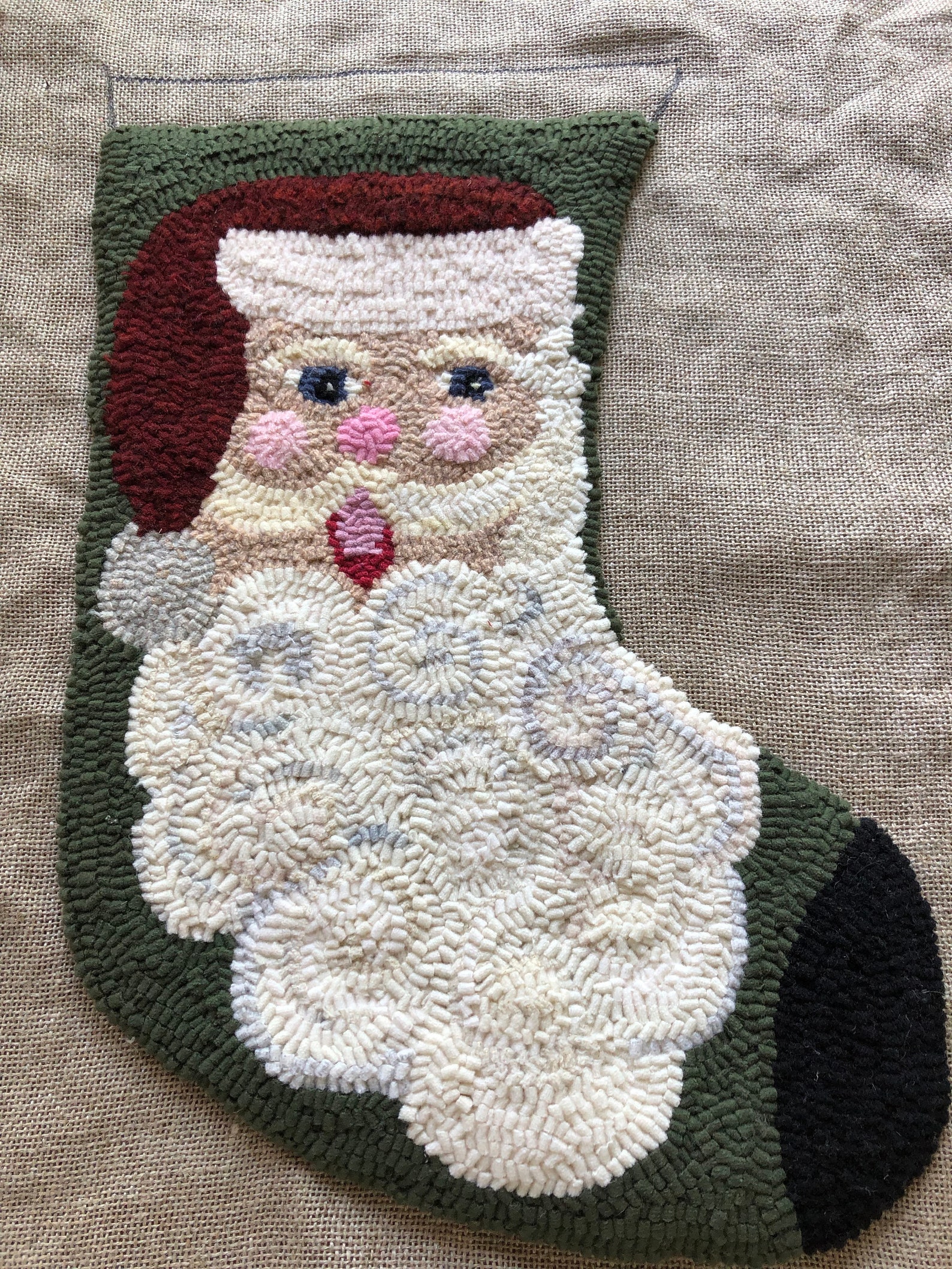 Santa Christmas Stocking Rug Hooking Pattern - Etsy