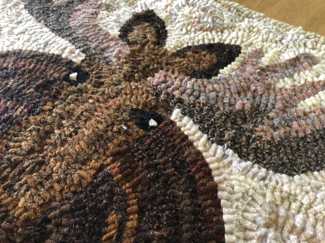 Rug Hooking Pattern - Max Moose Chair Pad or Pillow - Size Choices - Etsy