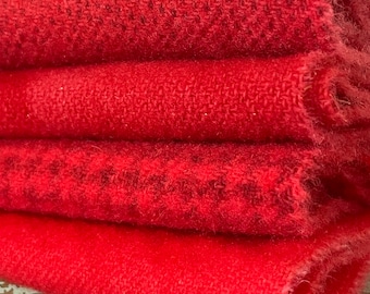 Hand Dyed Wool Fabric Collection, Meyer Lemon Yellow, Six Fat Sixteenths, Primitive Rug Hooking ...