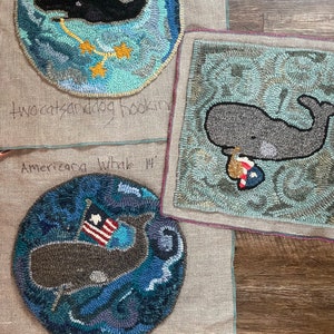 Hooked Rug Whale Pattern , Americana Style - Etsy
