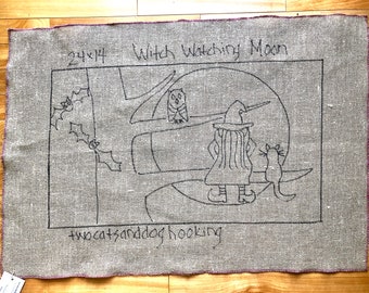 Witch Rug Hooking Pattern - Etsy