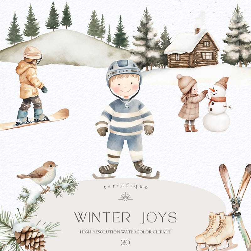 Cute Watercolor Clip Art - Etsy