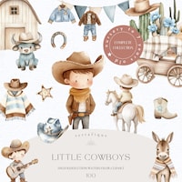 Cute Cowboy Digital Clipart Set for -personal and Commercial Use-paper ...
