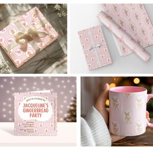 Pink Christmas Coquette Seamless Patterns: Vintage Printable Papers ...