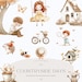 Watercolor Clipart Set: Whimsical Countryside Animals, Cottagecore ...