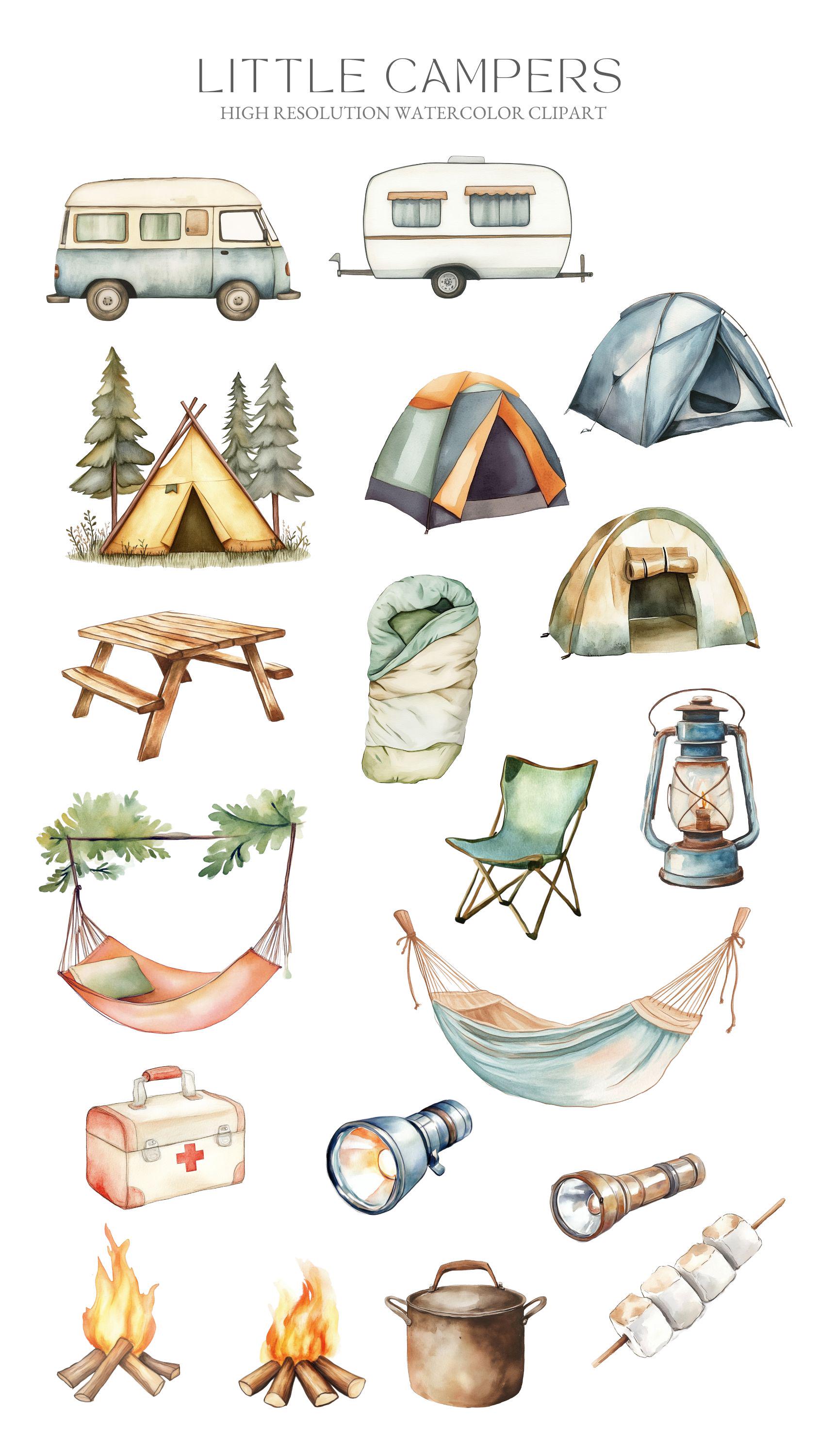 Camping Clipart Bundle, Outdoor Kids Adventure (digital Download) - Etsy