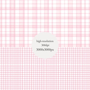 Pink Gingham Seamless Pattern: Preppy Cottagecore Digital Paper (PDF ...