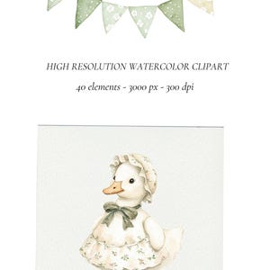 Silly Goose Clipart Spring Vintage Cottagecore Whimsical Cute ...