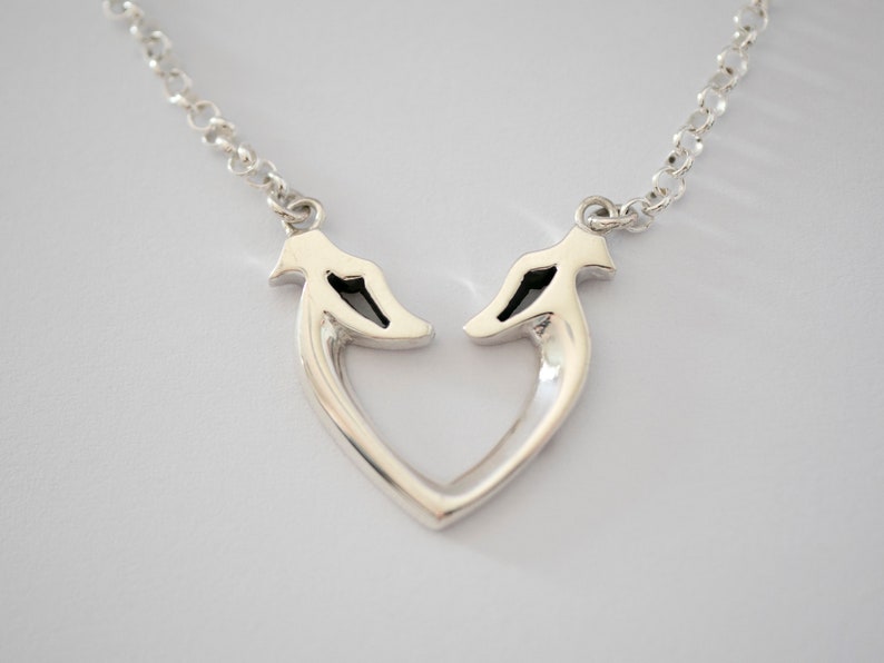 Stunning Sterling Silver Whippet Heart Pendent - Etsy