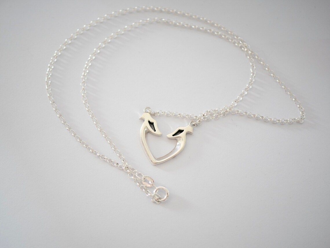 Stunning Sterling Silver Whippet Heart Pendent - Etsy