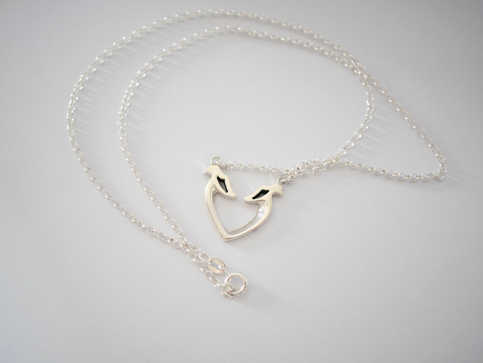 Stunning Sterling Silver Whippet Heart Pendent - Etsy