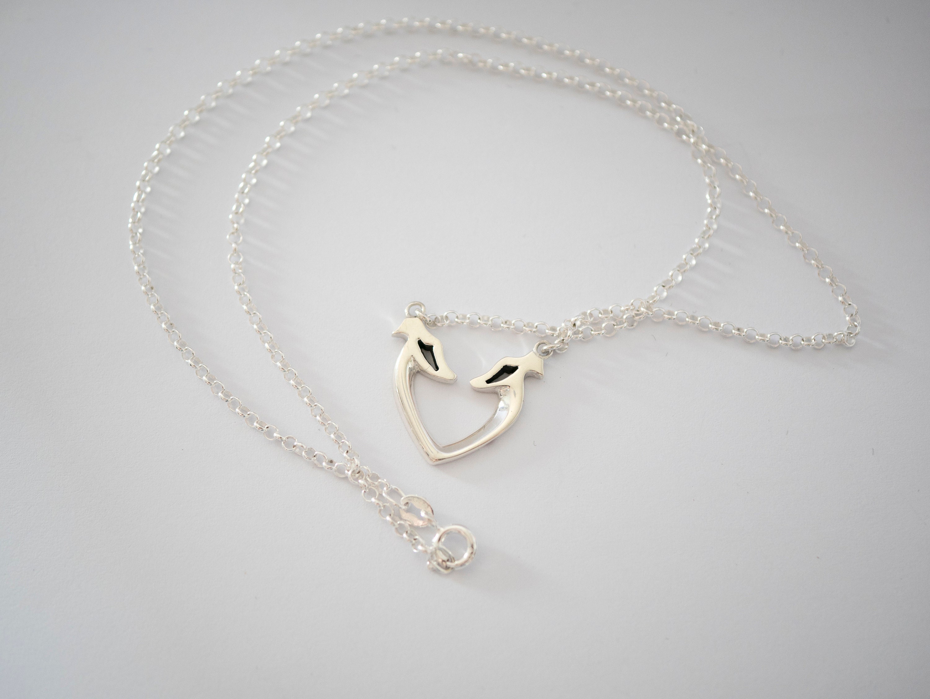 Stunning Sterling Silver Whippet Heart Pendent - Etsy