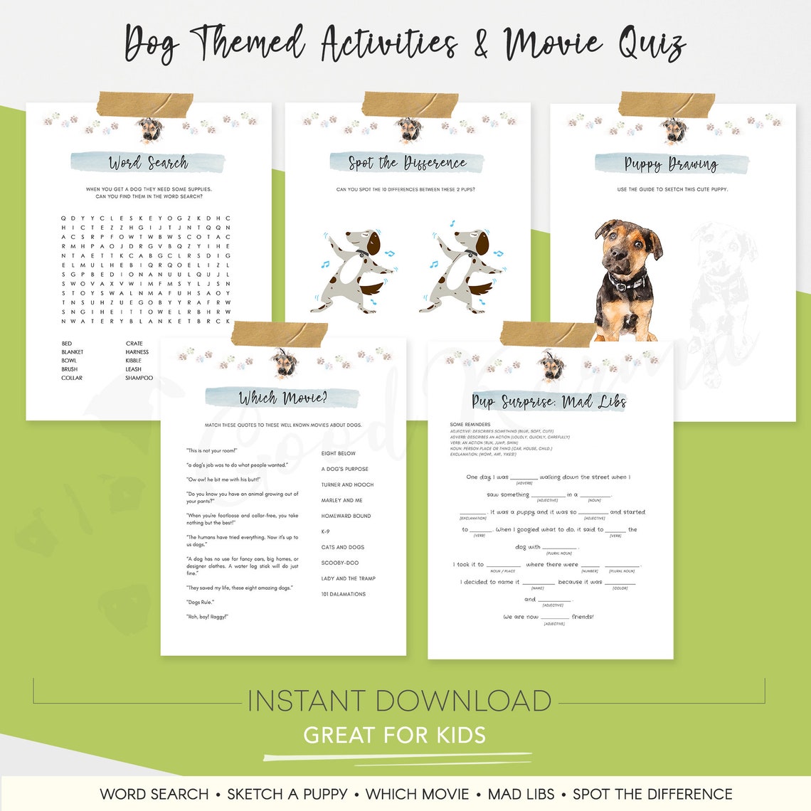 Dog Birthday Party Games, Road Trip Activities, Dog Coloring Pages ...