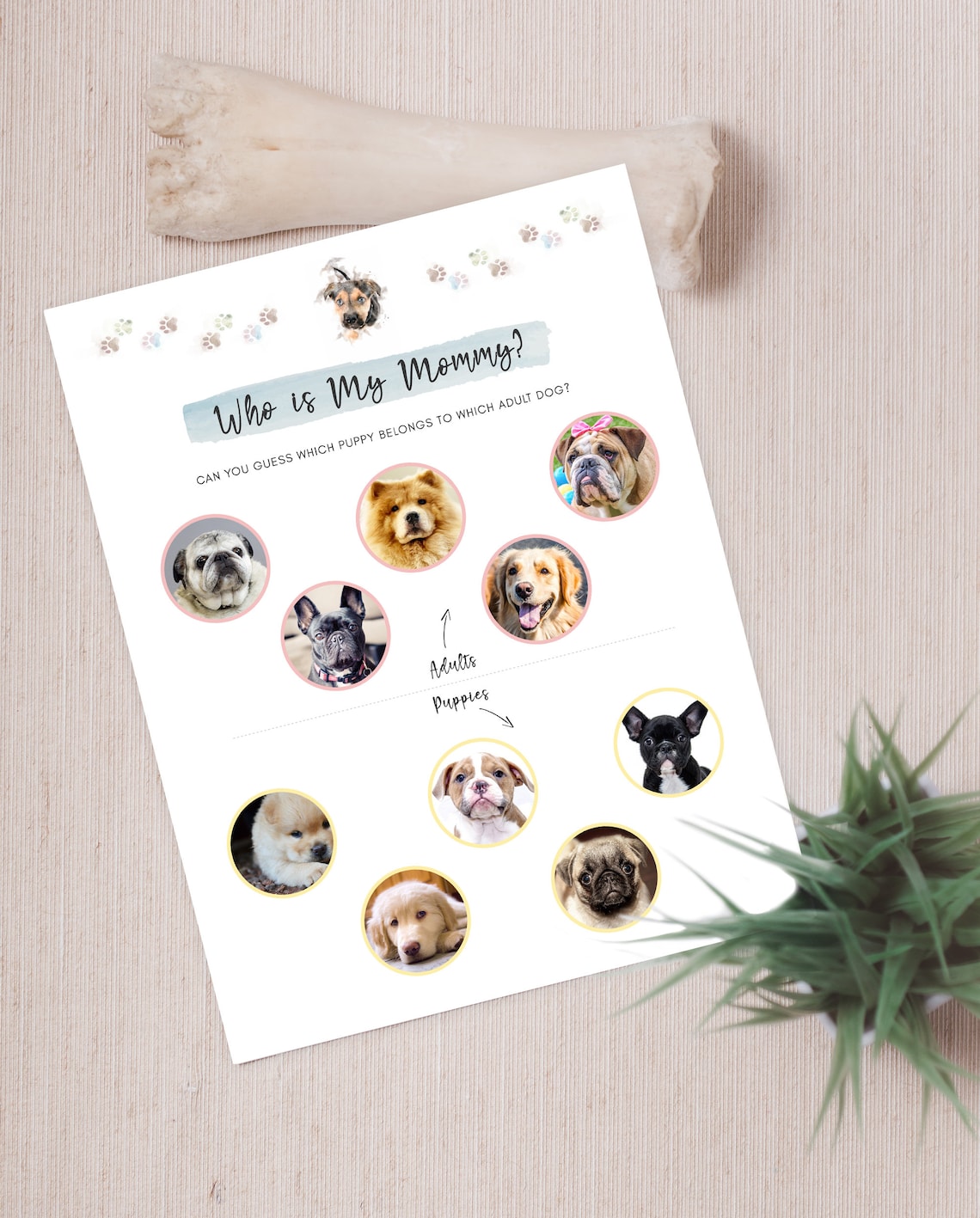 Dog Birthday Party Games, Dog Activity Party Printable, Printable Dog ...
