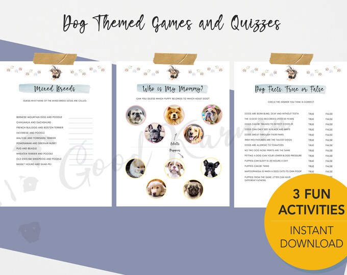 Dog Birthday Party Games, Printable Games for Children, Word Search ...