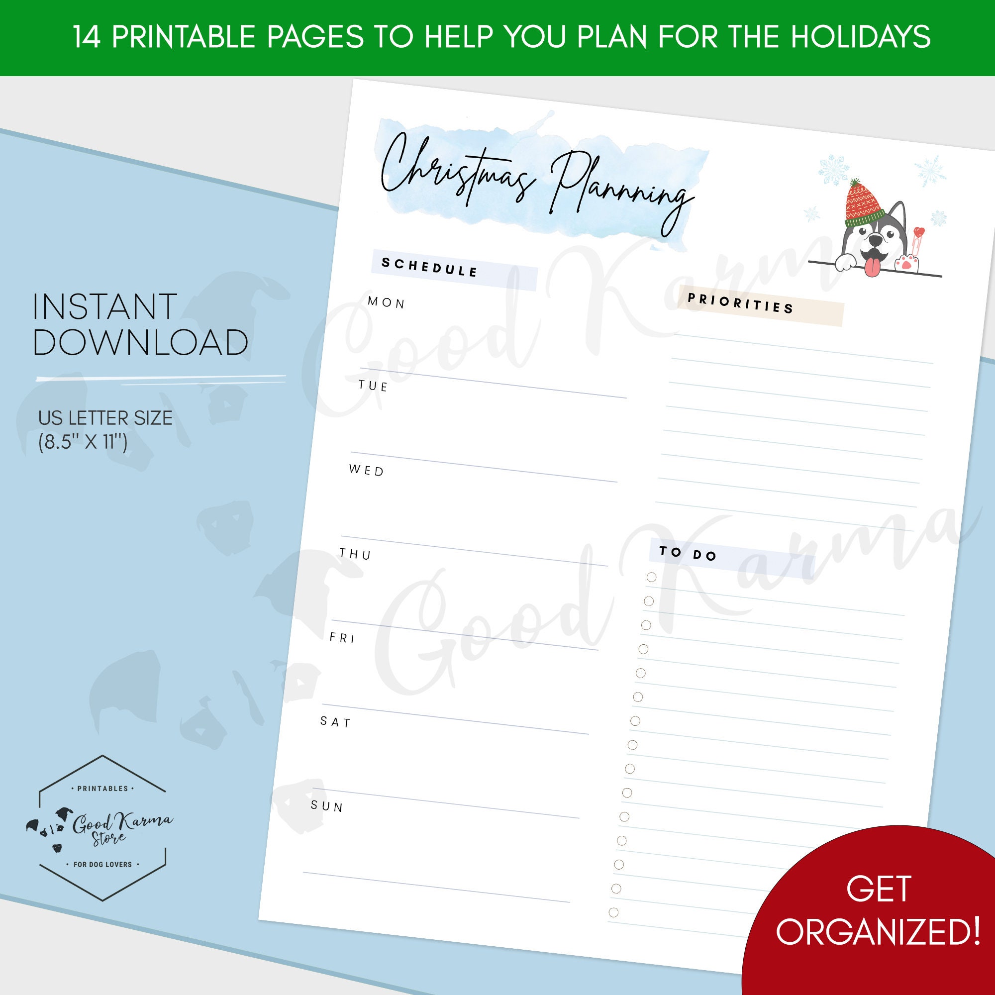 Christmas Planner Printable Printable Lists Downloadable - Etsy