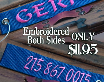 Embroidered tags | Etsy