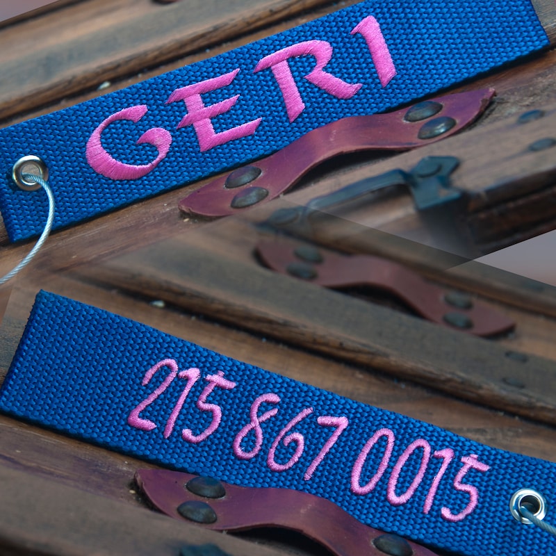 Embroidered Bag Tags Girl - Etsy