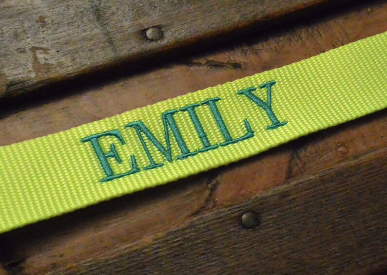 Personalized Embroidered Equipment/ID Tags / Bag Tags | Etsy