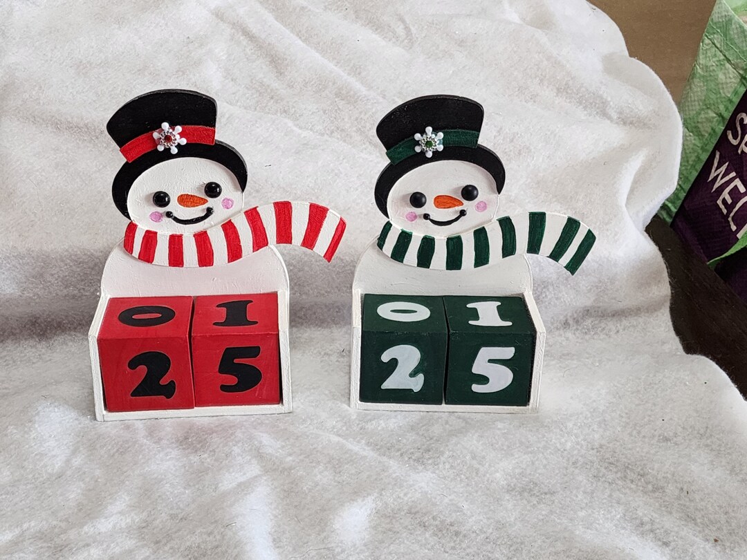 Countdown to Christmas Snowmen - Etsy