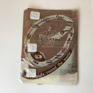 Vintage 1950’s Airmaid Hosiery Nylons in Package Unused Airline Logos ...