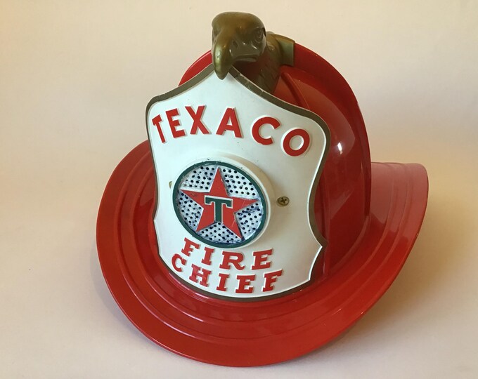 Vintage 1960’s Texaco Fire Chief Hard Plastic Helmet Hat Toy - Etsy