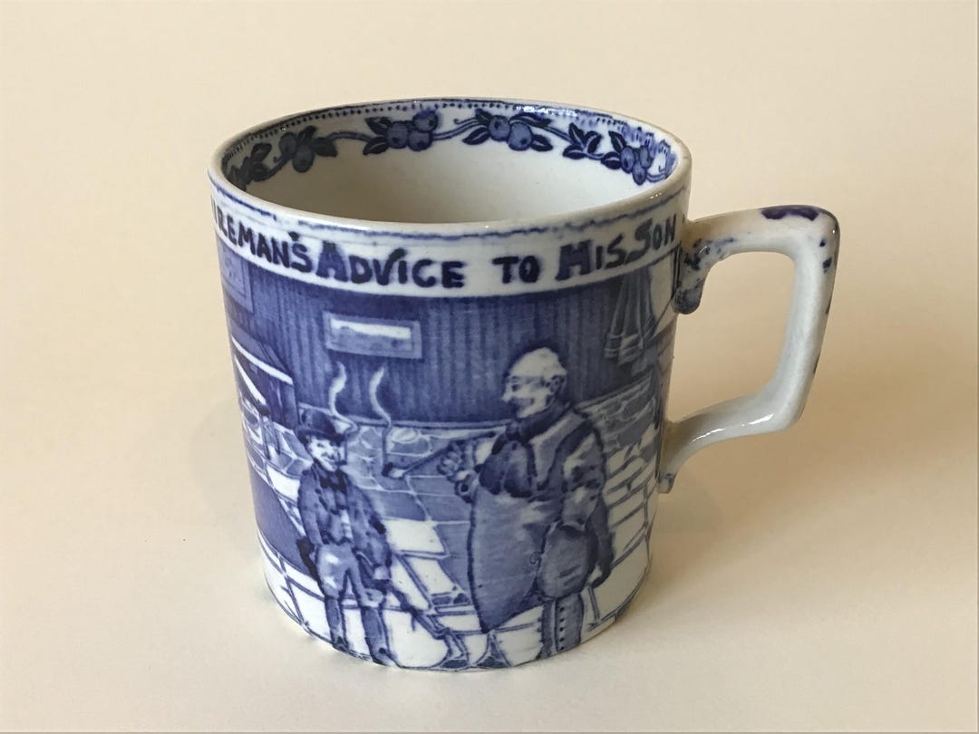 Vintage Tyke British Yorkshire Man’s Advice to Son Blue Ceramic Mug - Etsy