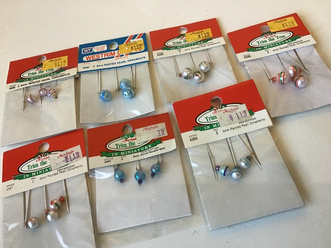 Vintage Christmas Trim the Tree Michaels Miniature Dollhouse Painted ...