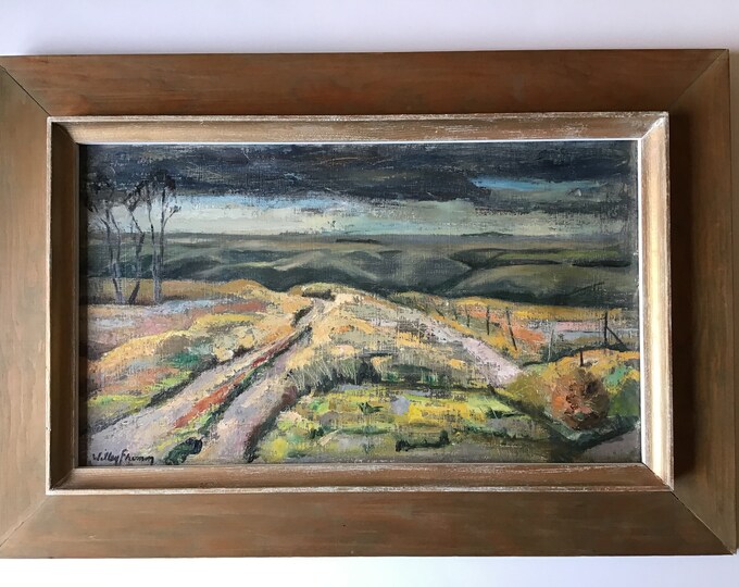 Mid Century Modern Original Painting by Barbara Willey Fromm Landscape ...